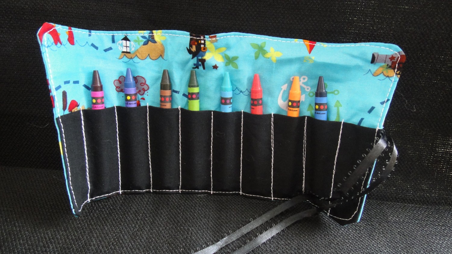 Crayon Roll With 8 Crayons, Party Favor In Playful Pirate on Luulla